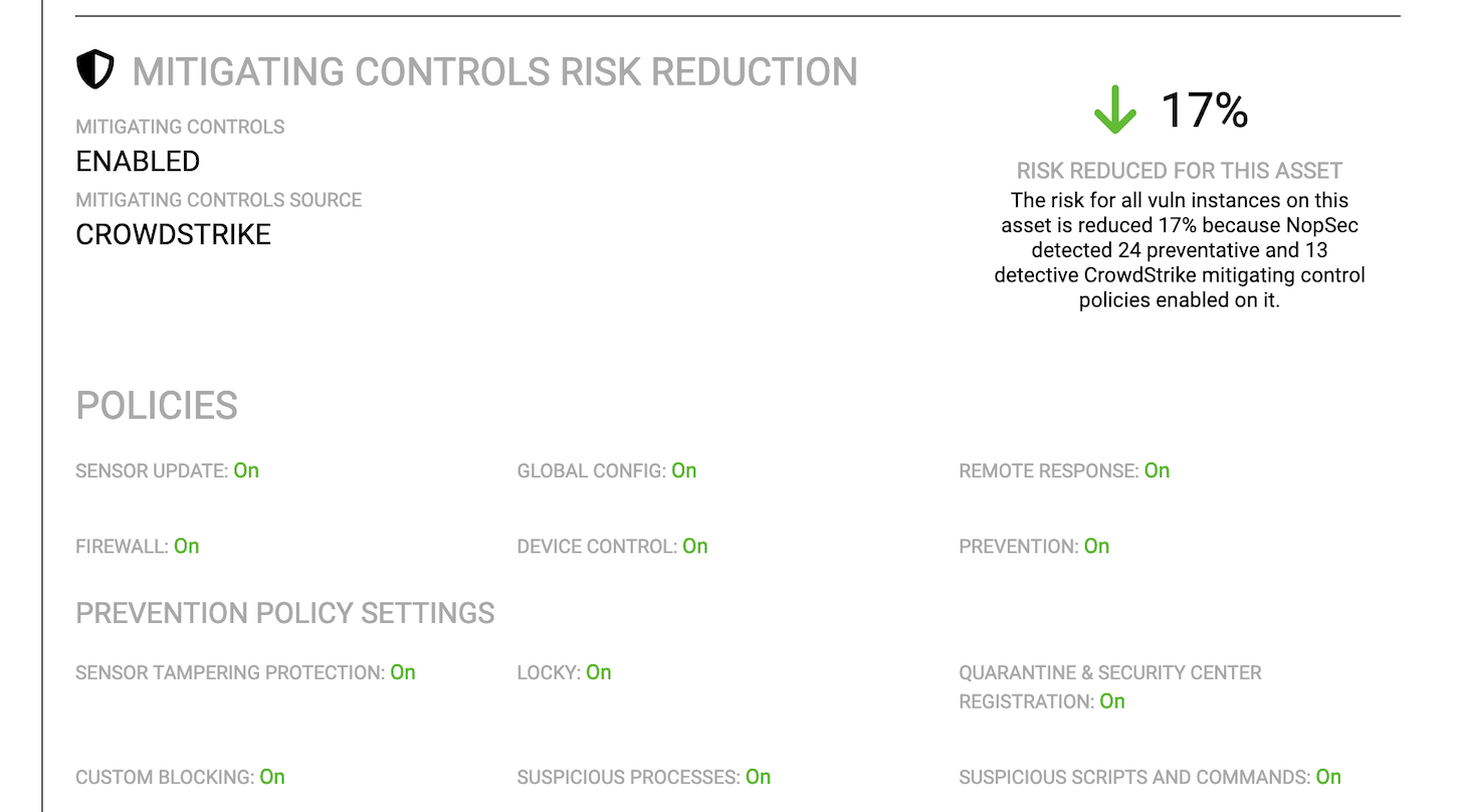 Feature Release: Risk Reduction Mitigating Controls | NopSec Feature Release: Risk Reduction Mitigating Controls | NopSec