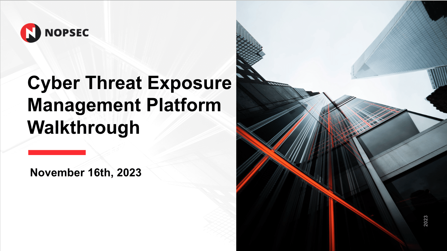 Cyber Threat Exposure Management Platform Walkthrough Webinar | NopSec